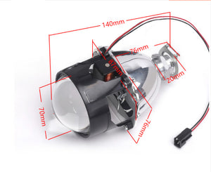 Mini 2.5" Inch HID Bi-xenon Projector Lens with CCFL Halo Rings Blue C